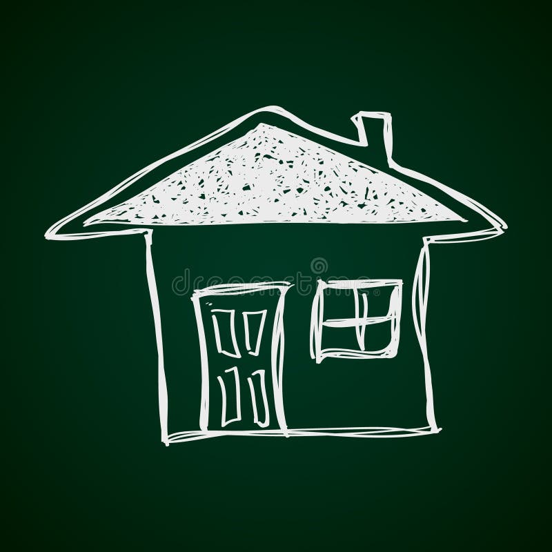 Simple doodle of a house stock vector. Illustration of sketch - 58900167