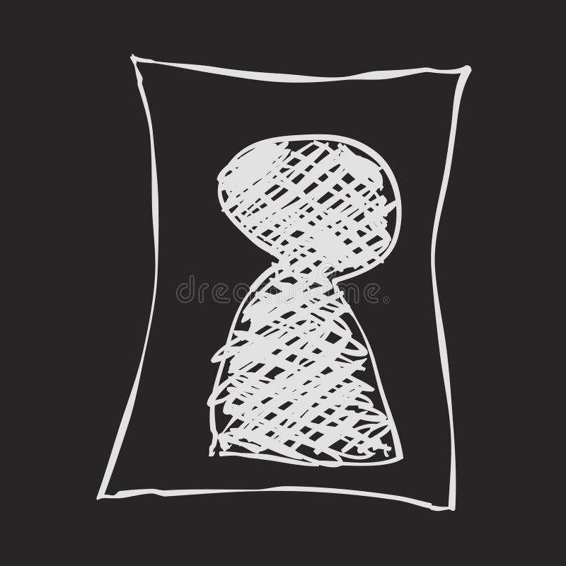 Simple doodle of a keyhole stock vector. Illustration of hole - 55913633