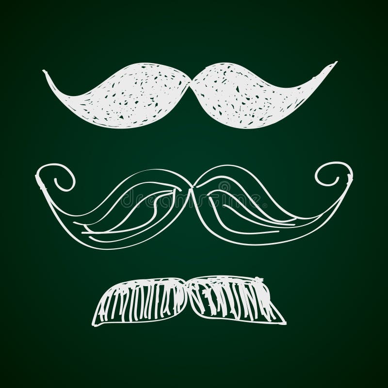 Simple Doodle of a Moustache Stock Vector - Illustration of moustache ...