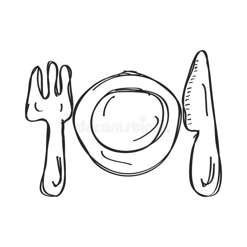 Place Setting Line Drawing Stock Illustrations – 114 Place Setting Line ...