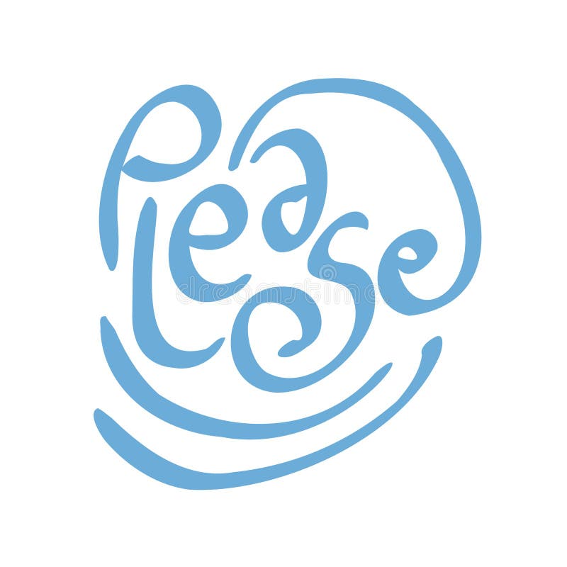 Simple Doodle about Please Text Stock Vector - Illustration of assist ...