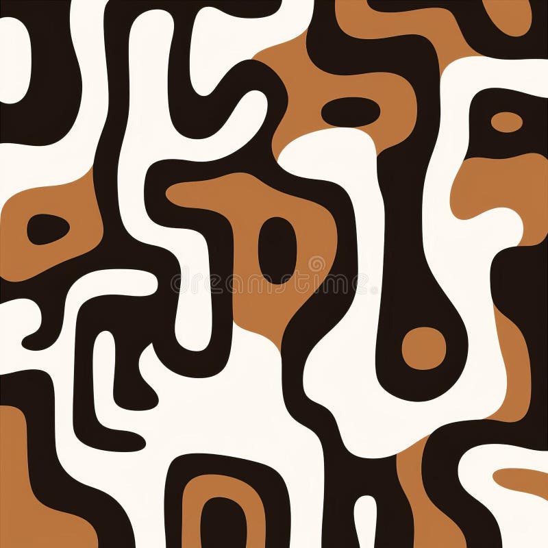 Simple Doodle Poster Design with Thick Lines and Bistre Stock ...