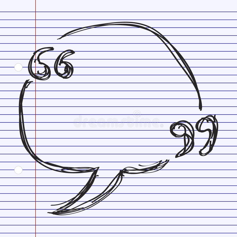 Simple doodle of a quote stock vector. Illustration of speech - 59208808