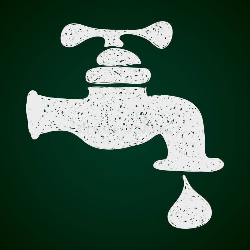 Simple doodle of a tap stock vector. Illustration of liquid - 59209092