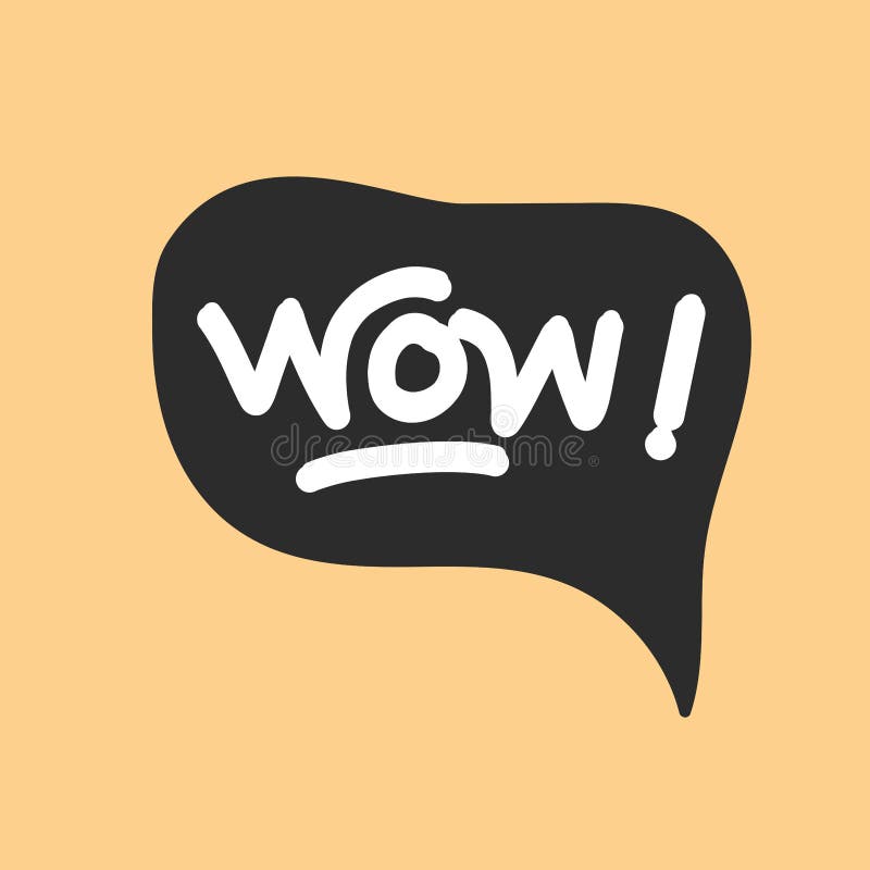 Cartoon Wow expression stock vector. Illustration of cool - 191728705
