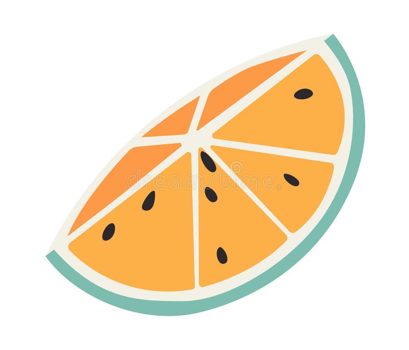 Simple Doodle Watermelon Fruit on White. Vector Illustration Stock ...