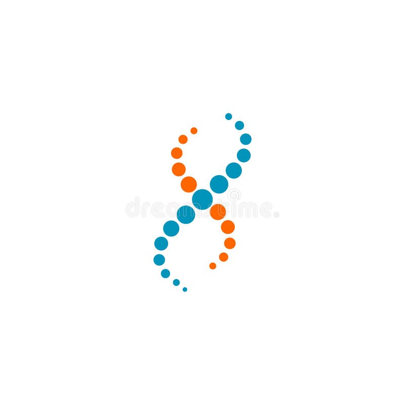 Simple doted DNA logo stock vector. Illustration of helix - 168658274