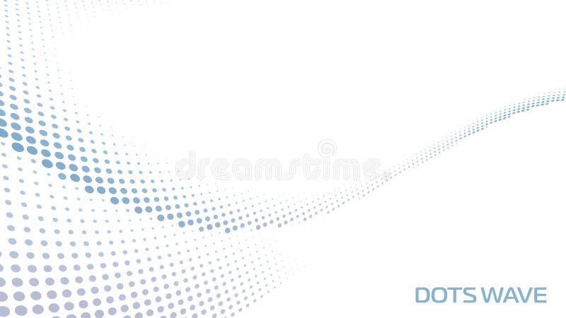 3d Sea Dots Wave Glowing Stream Background Flow Stock Illustration ...