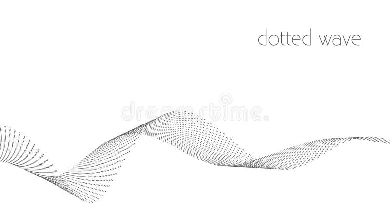 Simple Dotted Wave on White Background. Minimal Vector Pattern Stock ...