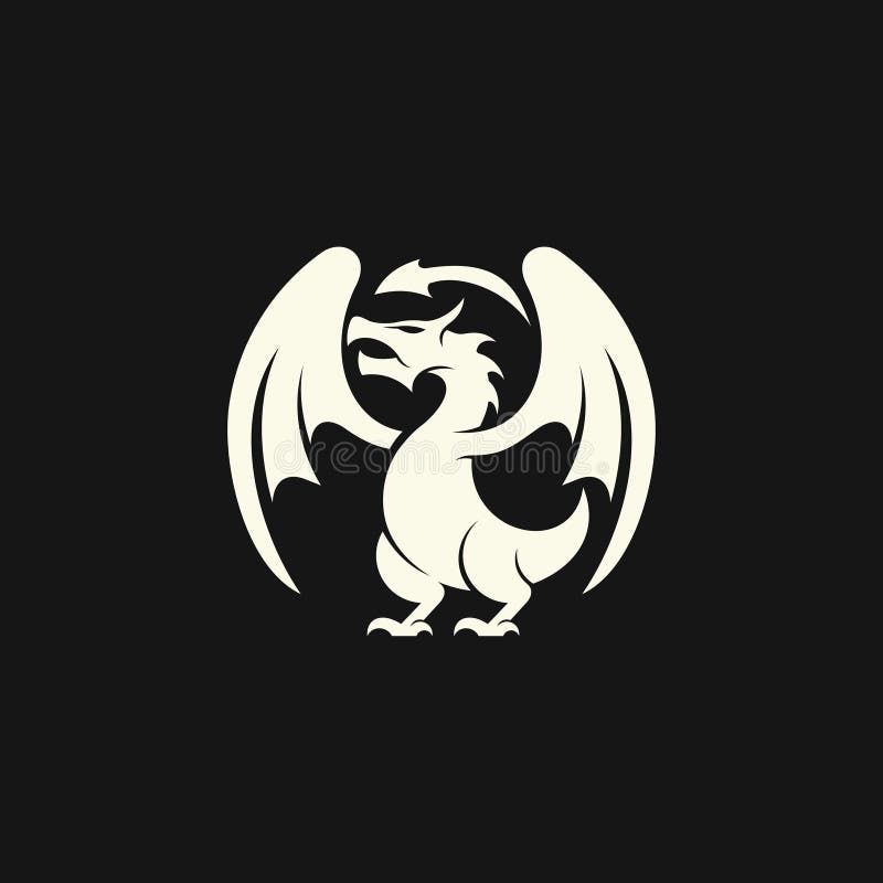 Simple Dragon Logos Combined with European Culture. Generative AI Stock ...