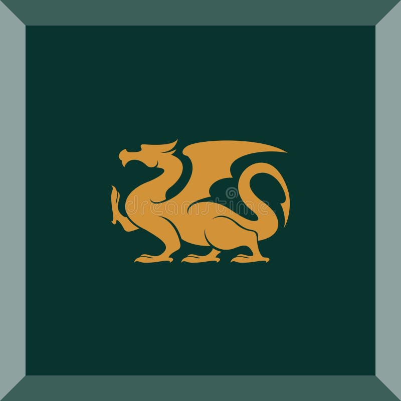 Simple dragon logo stock vector. Illustration of head - 270129541