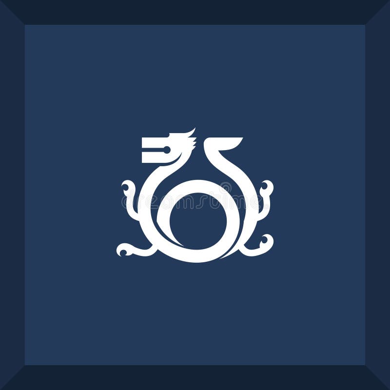 Simple dragon logo stock vector. Illustration of company - 270129981