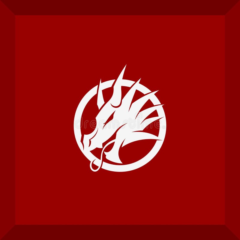 Simple dragon logo stock vector. Illustration of beast - 270129340