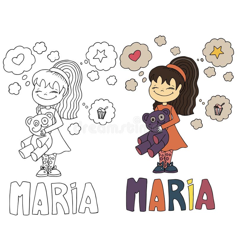 The Simple Drawing Cartoon for Coloring Image of Children with ...