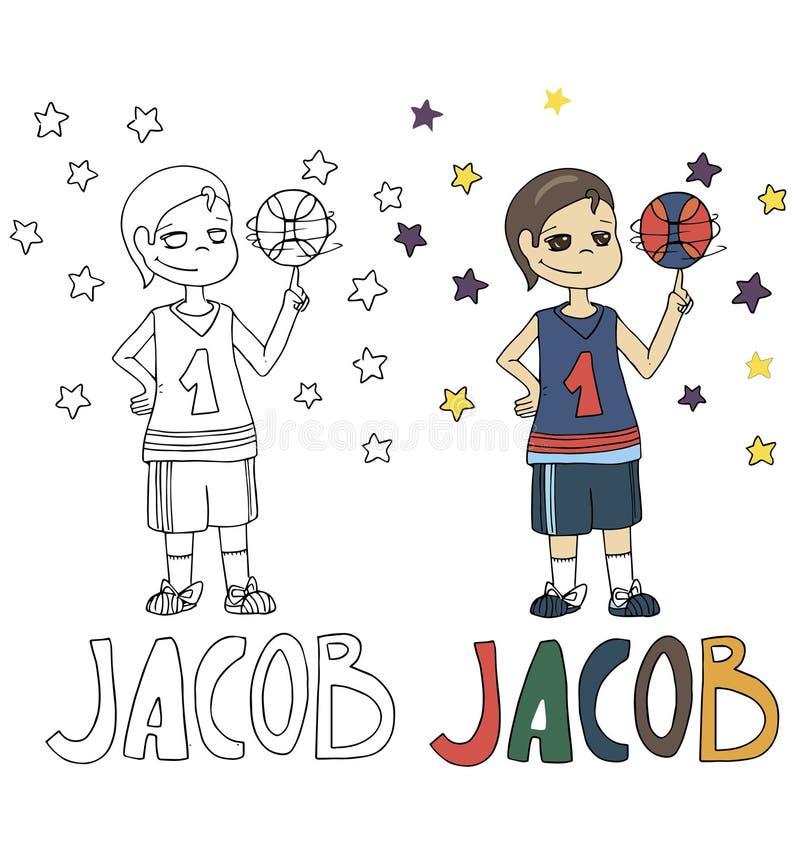 The Simple Drawing Cartoon for Coloring Image of Children with ...