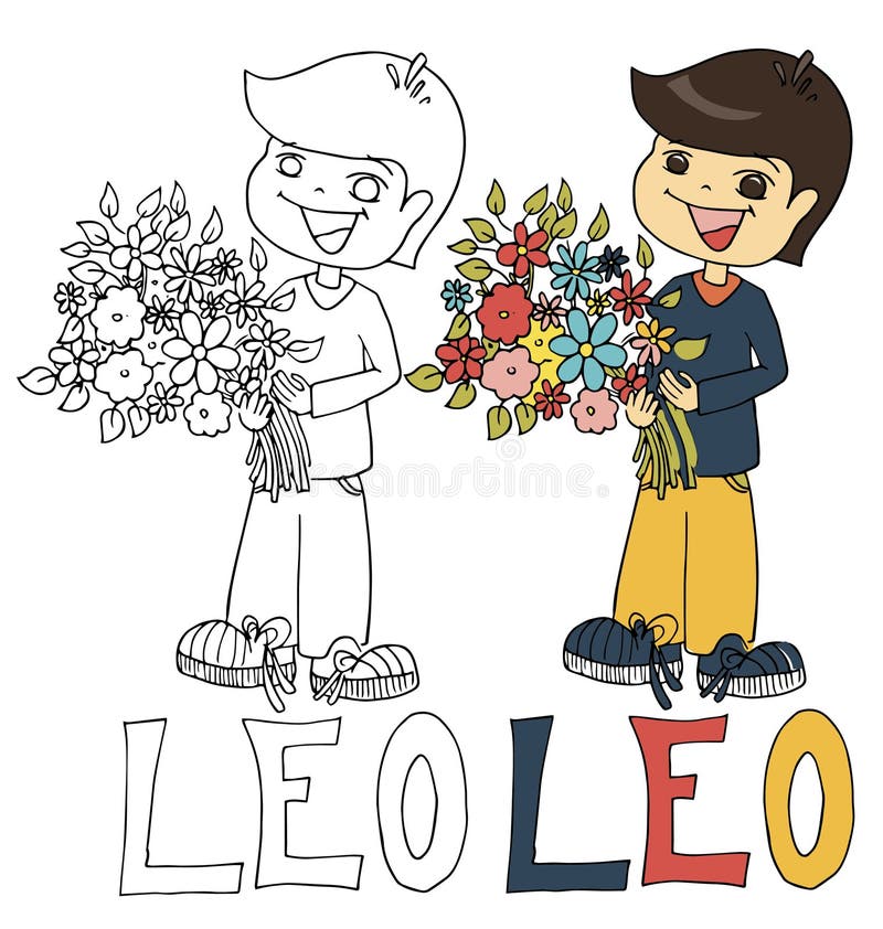 The Simple Drawing Cartoon for Coloring Image of Children with ...