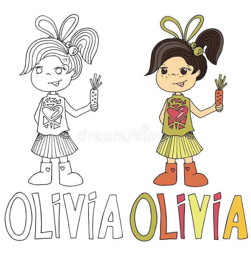 The Simple Drawing Cartoon for Coloring Image of Children with ...