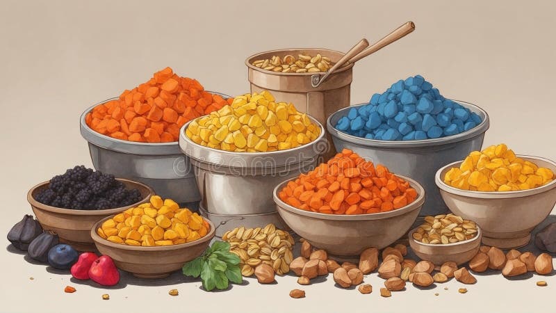 A Simple Drawing of Commodity Stock Image - Image of fruit, flower ...