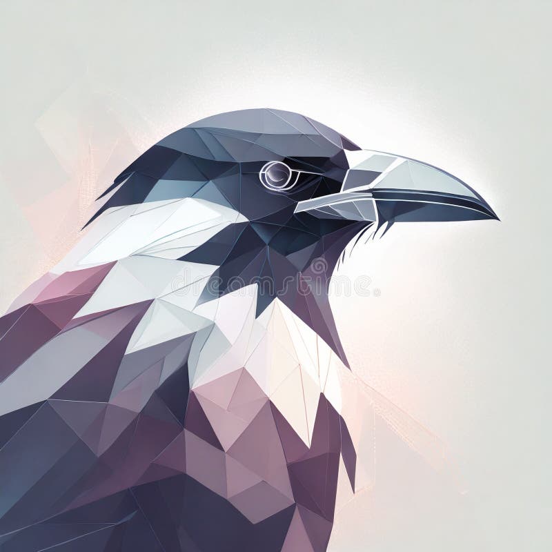 Simple drawing of a crow stock illustration. Illustration of design ...