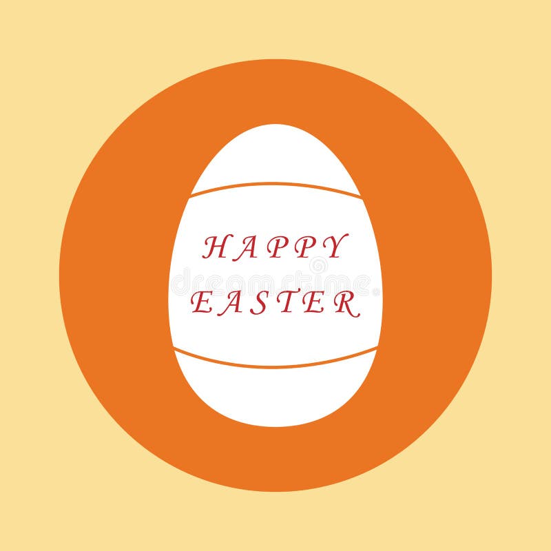 Simple Drawing of Easter Eggs and Inscription Happy Easter Stock Vector ...