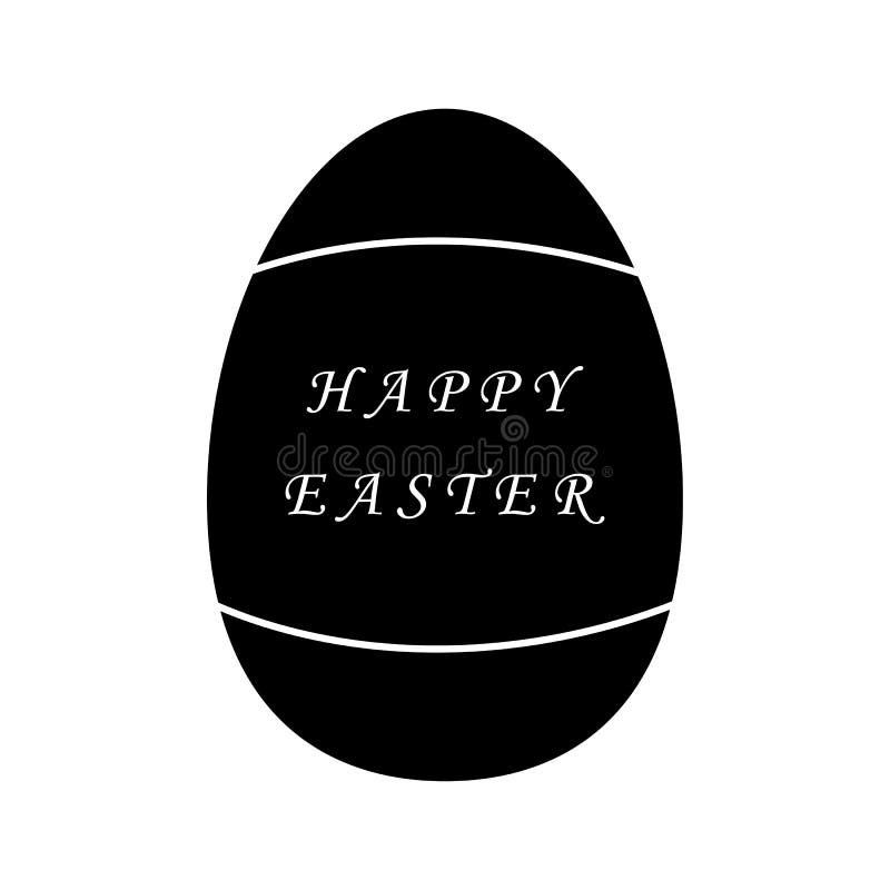 Simple Drawing of Easter Eggs and Inscription Happy Easter Stock Vector ...