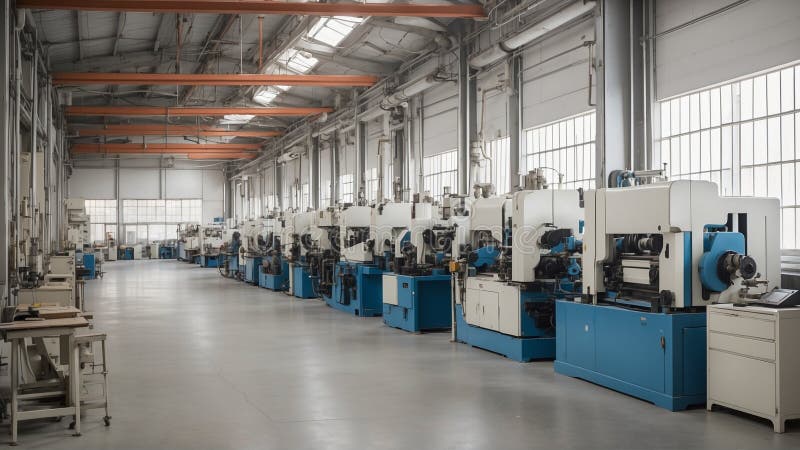 A Simple Drawing of Factory Stock Photo - Image of construction, engine ...