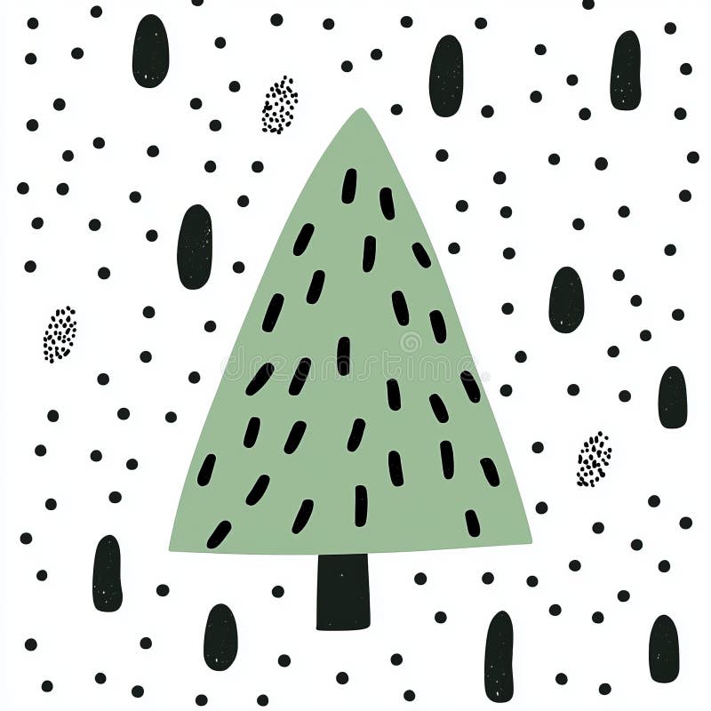 This is a Simple Drawing of a Fir Tree in Doodle Style. it is a ...