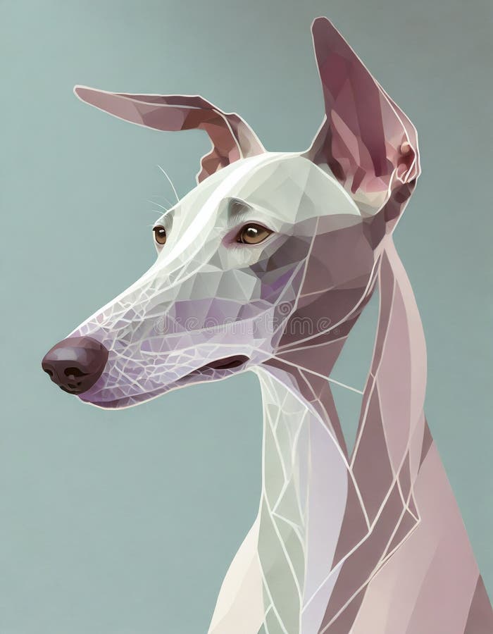 Simple Drawing of a Greyhound Dog Stock Illustration - Illustration of ...