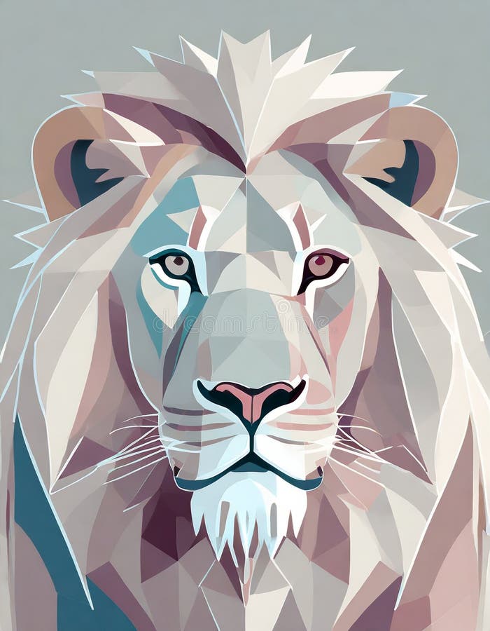 Simple drawing of a lion stock illustration. Illustration of design ...