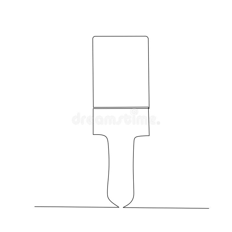 Simple Drawing of Paint Brush Illustration. Design of Tools for ...