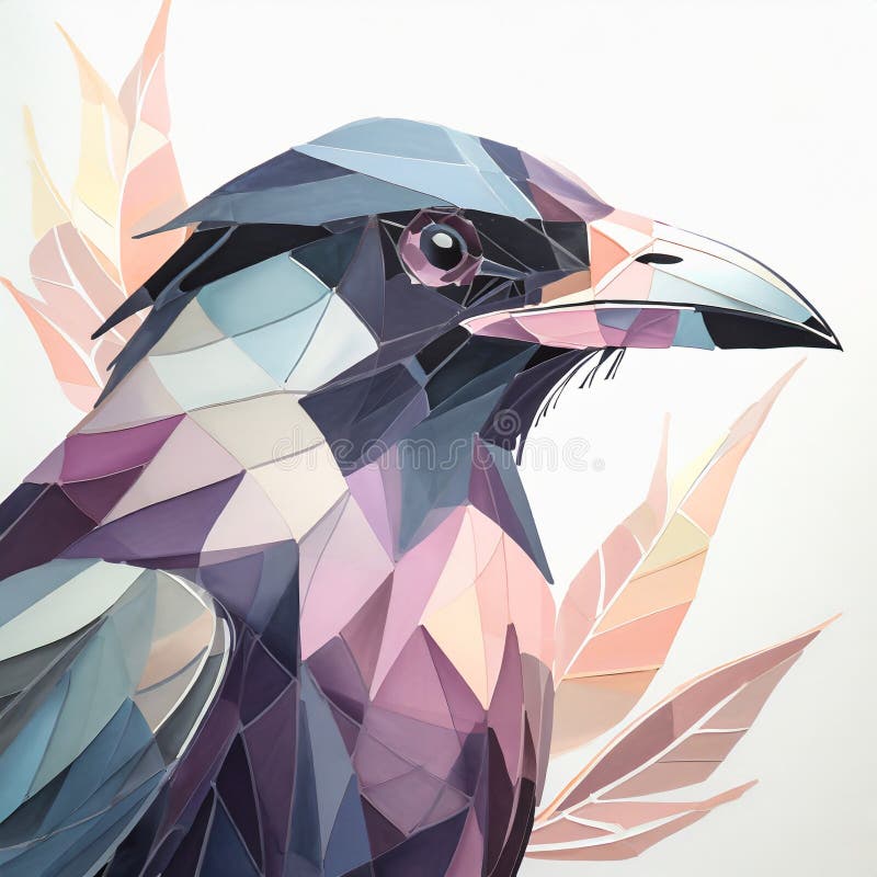 Simple drawing of a raven stock illustration. Illustration of artwork ...