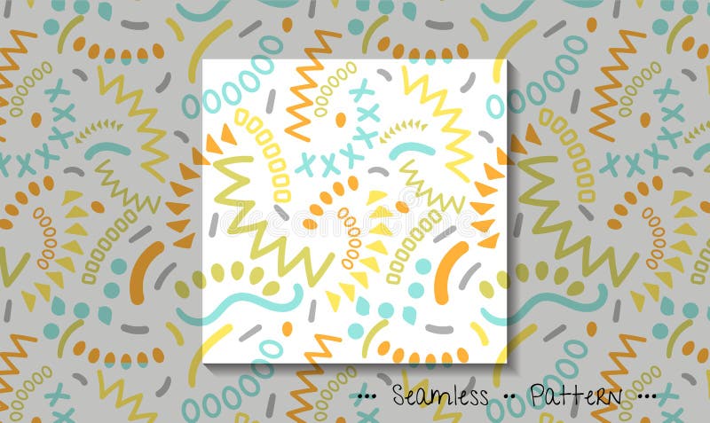 Simple Drawing, Scribble Line and Geometric Shape, Child Doodle Art ...