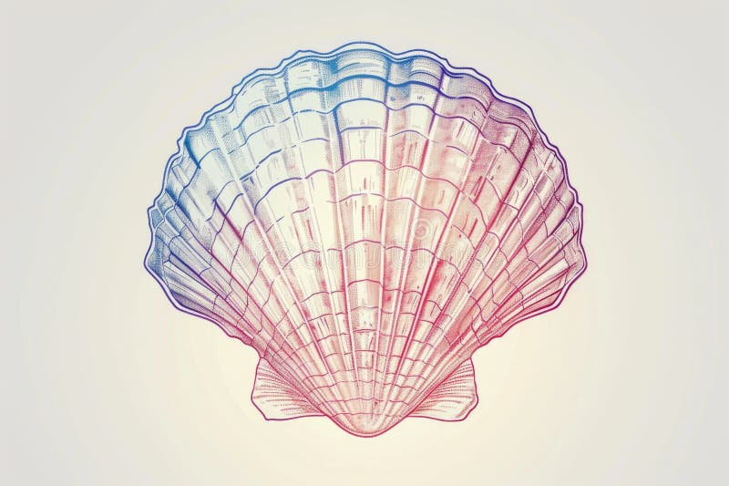 Simple Drawing of a Seashell, Suitable for Various Design Projects ...