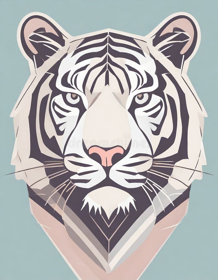 Simple drawing of a tiger stock image. Image of gentle - 302625521