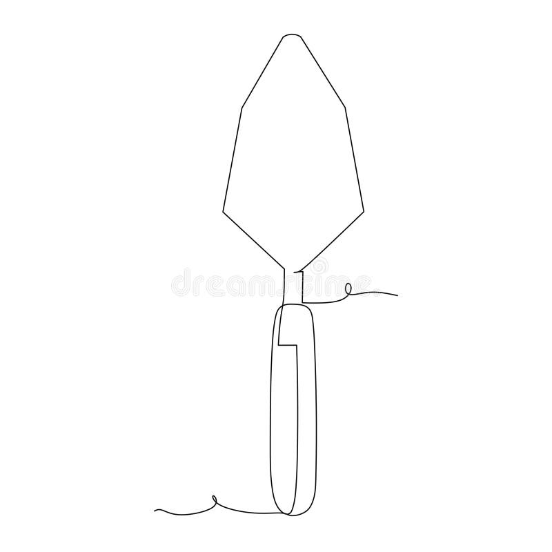 Simple Drawing of Trowel Illustration Design of Tools for Industrial ...