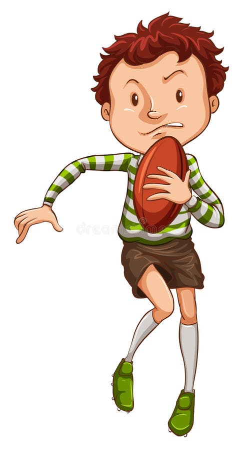 Rugby player. stock vector. Illustration of human, rugby - 21692532