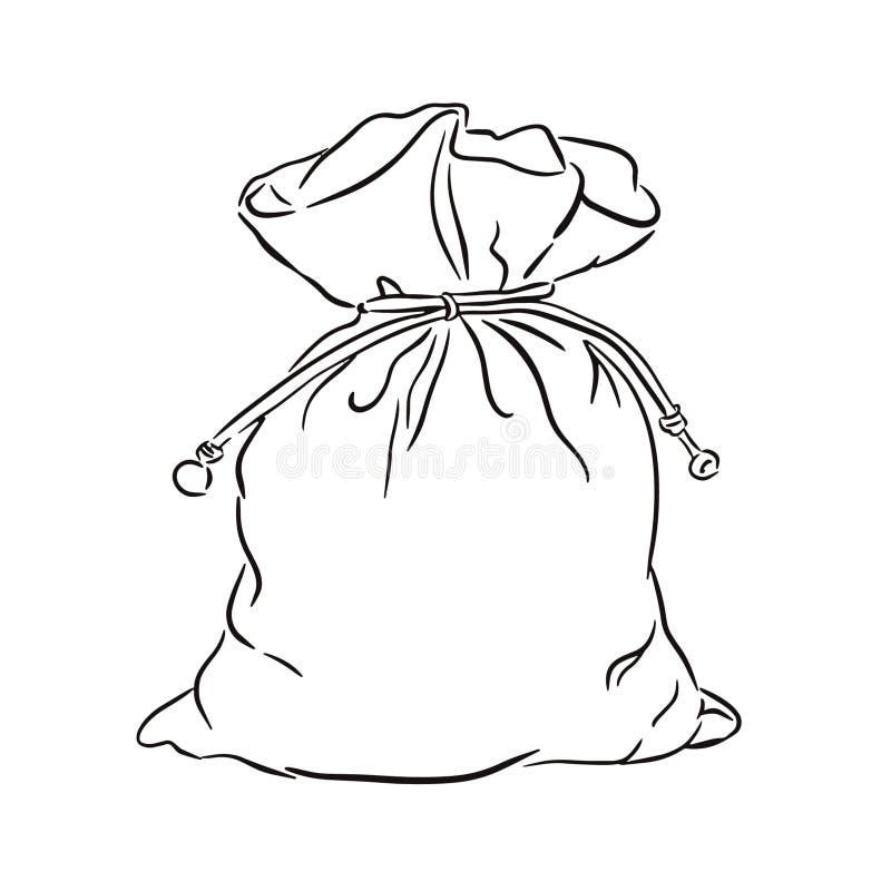 Drawstring Bag Flat Sketch Stock Illustrations – 66 Drawstring Bag Flat ...