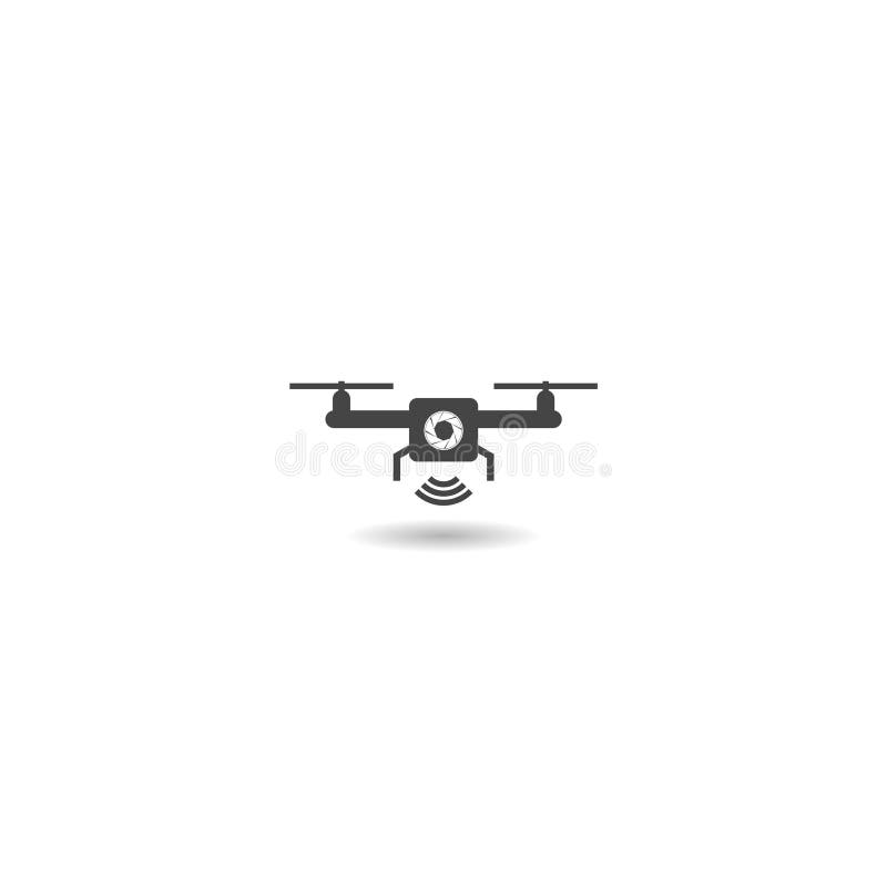 Simple Drone Icon with Shadow Stock Vector - Illustration of drone ...