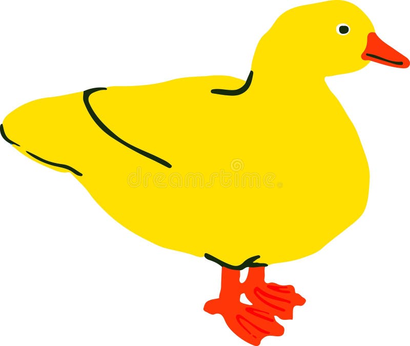 Simple Duck Illustration Vector File Stock Vector - Illustration of ...