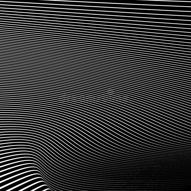 Simple Dynamic Lines Pattern. Geometric Pattern. Monochrome Abstract ...