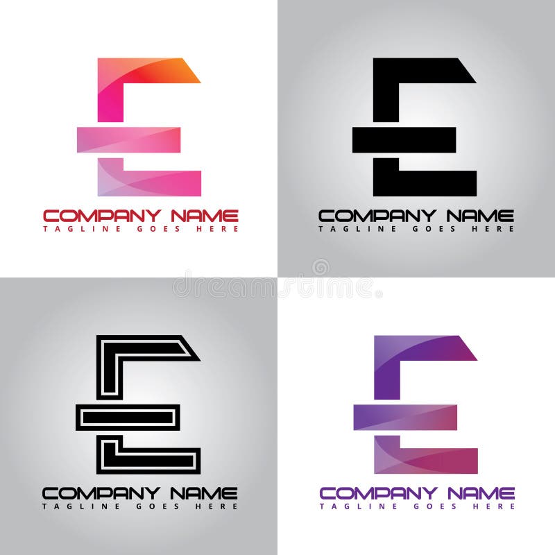 E-logo Colorful Design Logo Vector Image Stock Vector - Illustration of ...