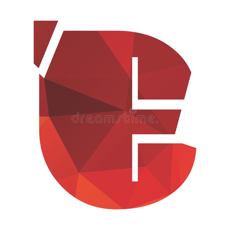 Simple E Initilas in 3D Shape Logo and Icon Stock Vector - Illustration ...