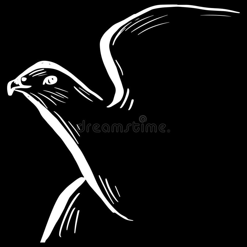 Simple Eagle Black White Drawing Stock Illustrations – 1,290 Simple ...