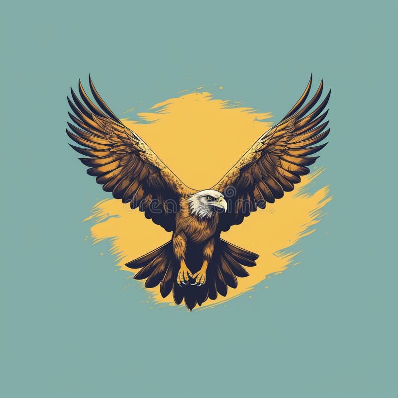 Simple Illustration of an Eagle Stock Illustration - Illustration of ...