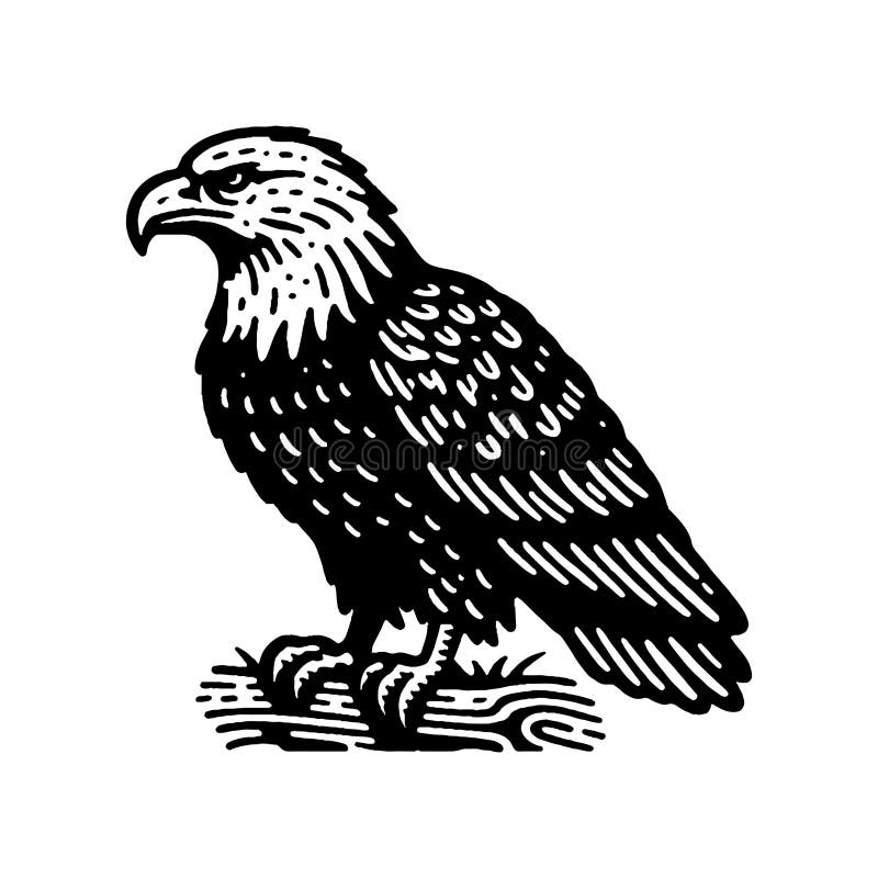 Simple pen and eagle logo stock vector. Illustration of style - 121435630