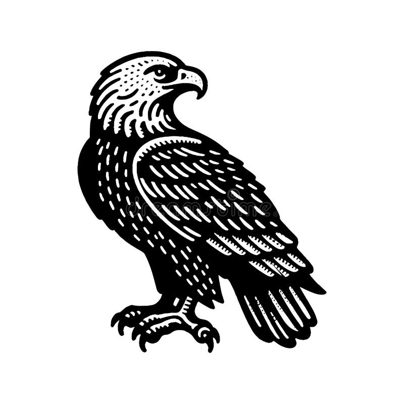 Simple pen and eagle logo stock vector. Illustration of style - 121435630