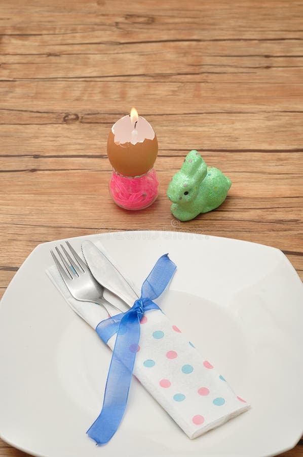 A Simple Easter Place Setting Stock Image - Image of simple, decoration ...