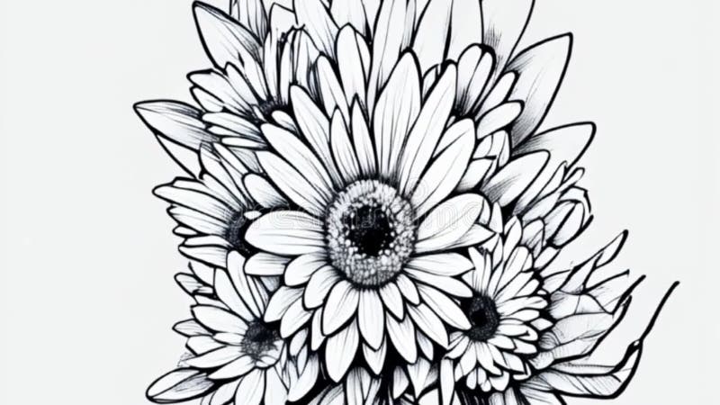 Simple Easy Line Art Flower, Motion Stock Footage - Video of simplicity ...