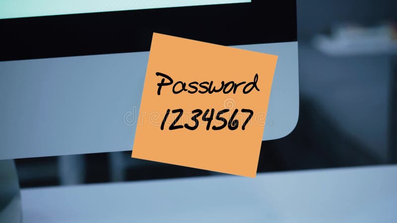 Simple Easy Password Qwertycomputer Security Account Hacking Stock