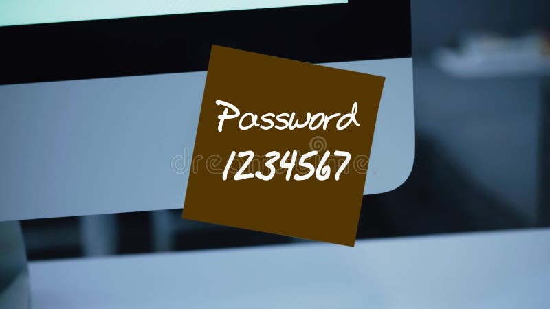 Simple Easy Password Qwertycomputer Security Account Hacking Stock